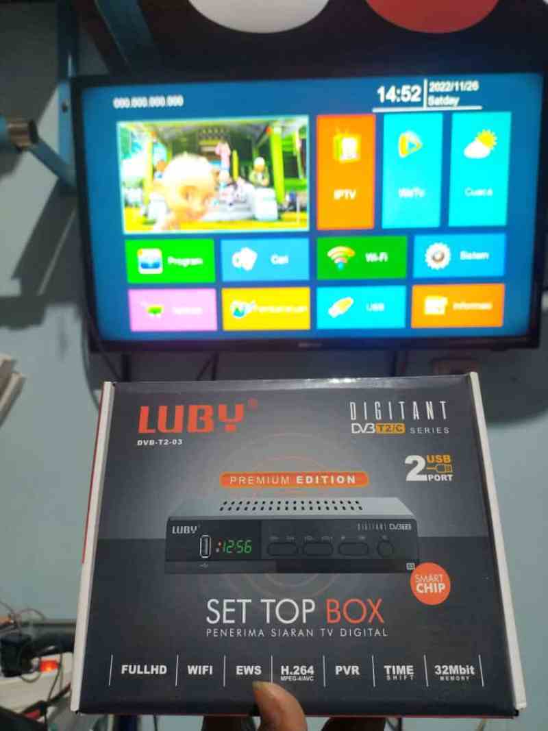 Jual Set Top Box New Luby Dvbt2 T-03 Premium Edition 2 Usb Di Seller Hwk Parabola - Mertoyudan ...