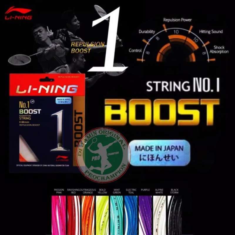 Promo Lining No 1 Boost Senar Badminton O.r.ig.in.al- Orange Diskon 29% ...