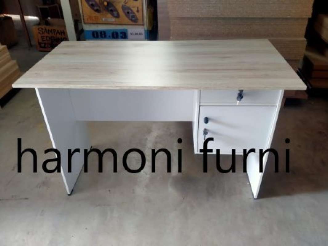 Promo Meja Kantor Meja Kerja Setengah Biro Gstar Mt 15 120x60 New - Whitelight Diskon 30% Di ...