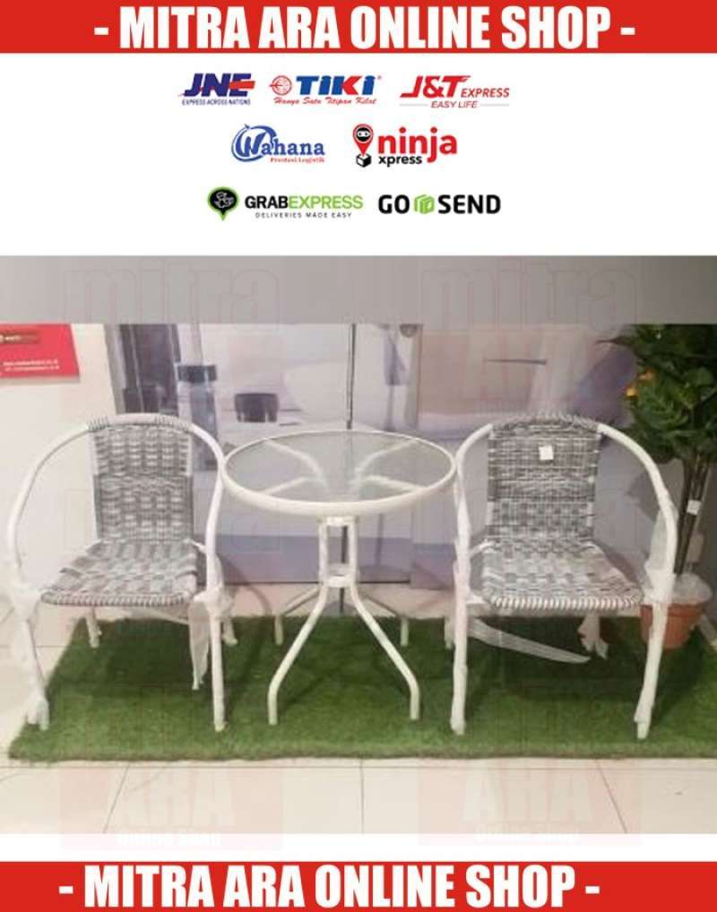 Promo Meja Teras Dan Kursi (1 Set) Brand Informa & Ace Terbaik - Putih ...
