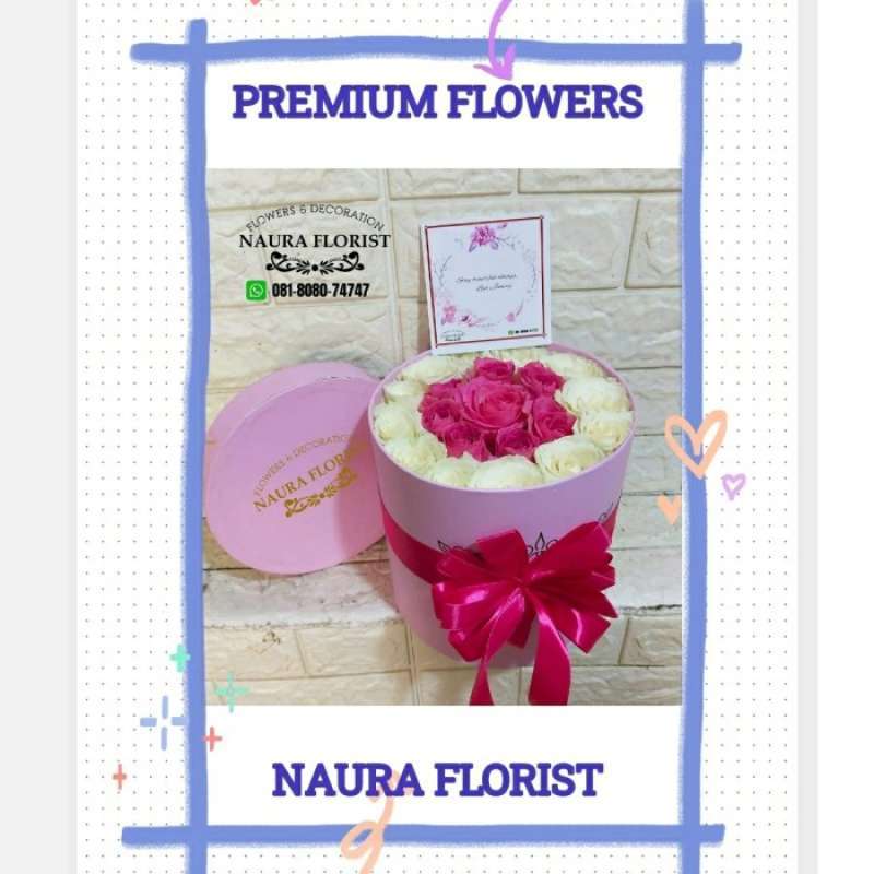 Promo Flower Box/bloom Box/bunga Box /kado Bunga /mawar Orange Box 02 ...