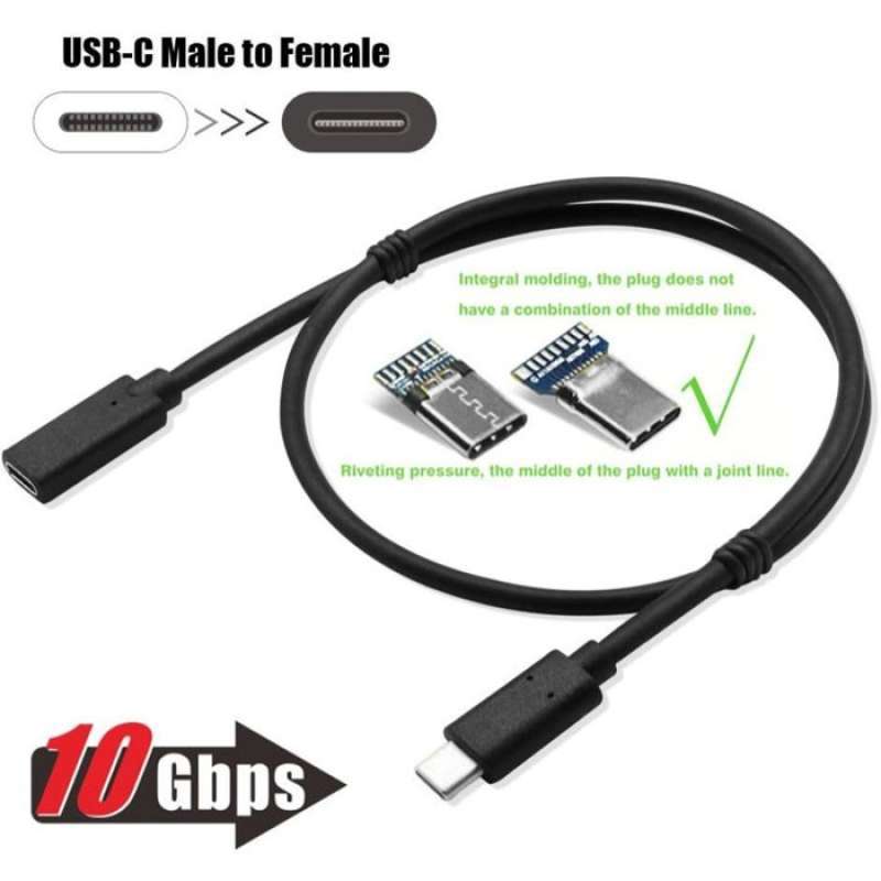 Promo Profftech Kabel Type C Extension 1 Meter Usb C Male To Female Diskon 51 Di Seller