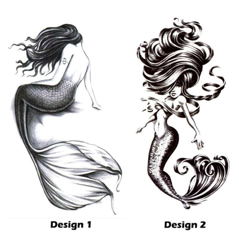 Jual Waterproof Temporary Mermaid Henna Tattoo Stickers Di Seller ...