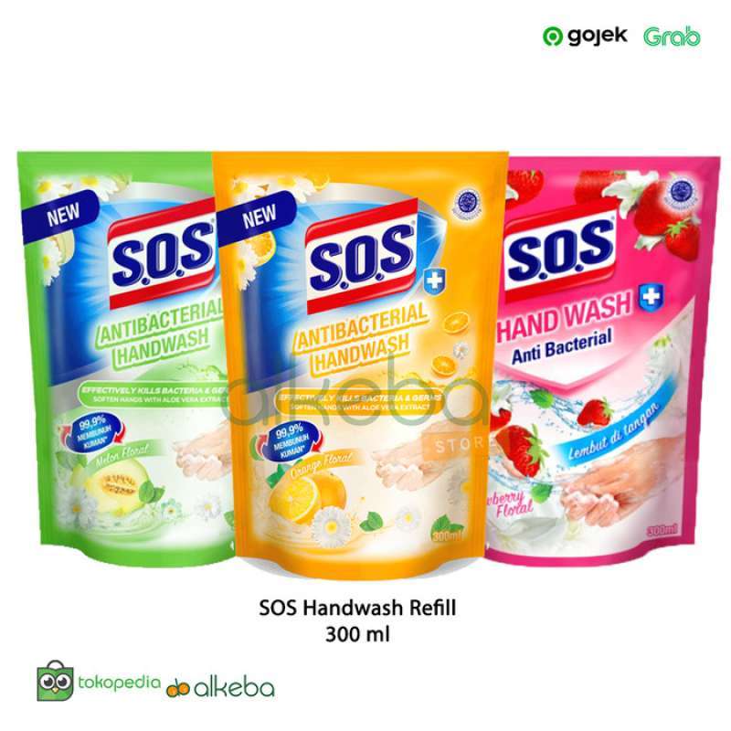 Jual Sabun Cuci Tangan Refill Handwash Hand Soap 300 Ml Merk Sos Di ...