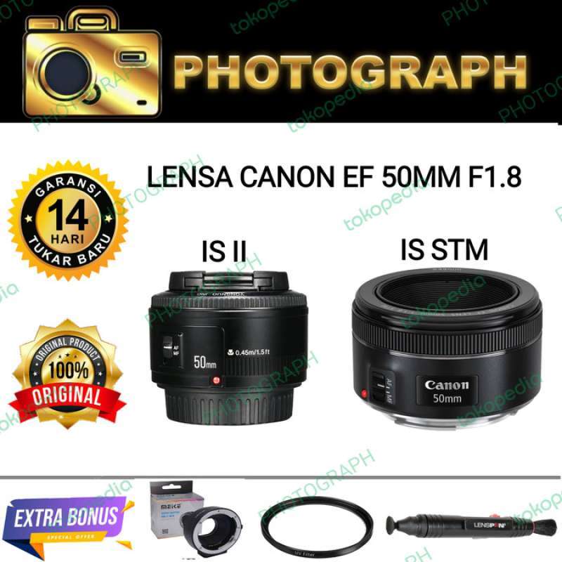Promo Lensa 50mm F1.8 Is Stm- 50mm Stm-garansi Resmi Datascrip Diskon ...