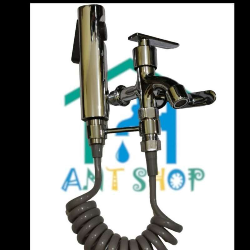 Promo Paket Jet Shower Spray Closet 7c+kran Air Cabang Double Kamar ...