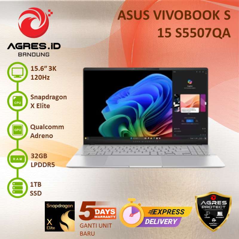 Jual Asus Vivobook S 15 S5507qa Snapdragon X Elite X1e 78100 32gb 1tb ...