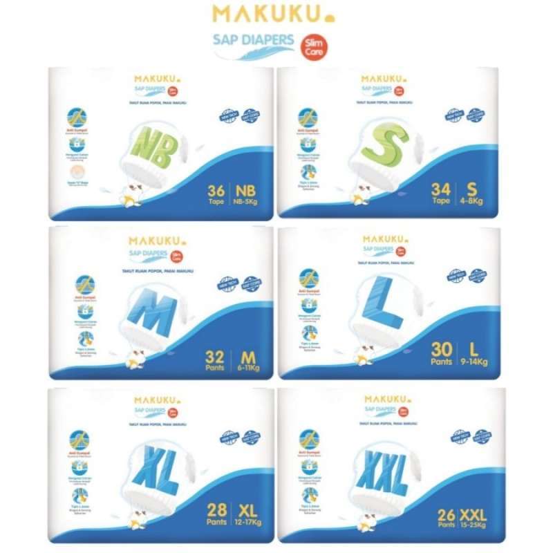 Jual Makuku Sap Diapers Slim Care Pants - M32 Di Seller Zeus Baby Shop ...