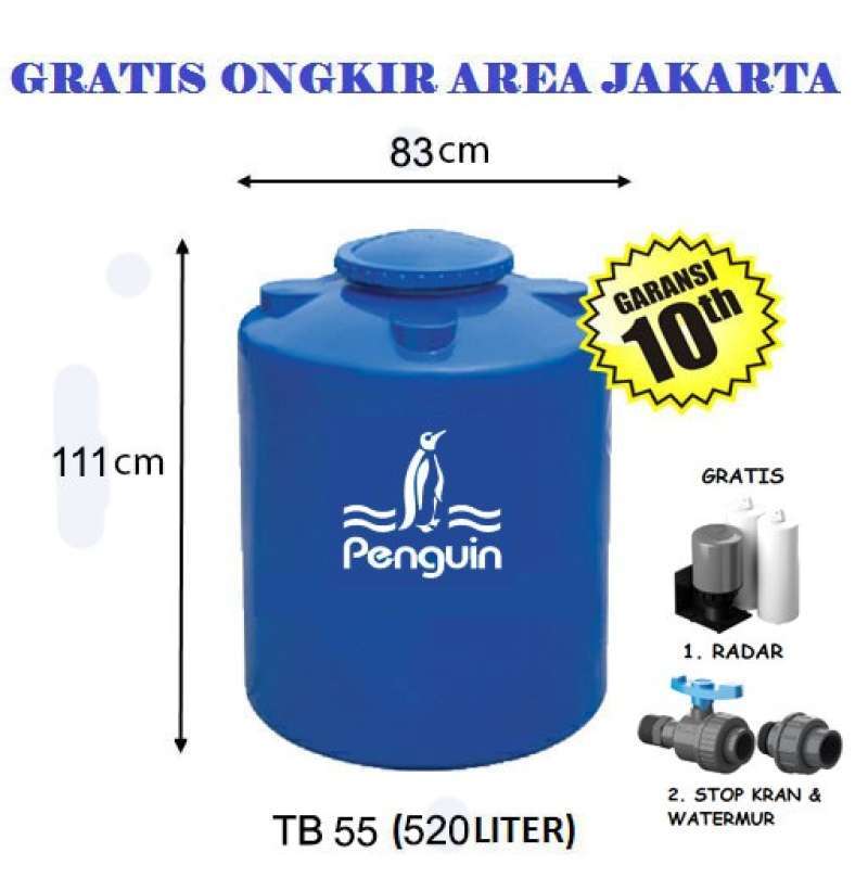 Promo Tangki Air/ Water Tank/ Toren Merk Penguin 520 Liter Diskon 23% ...