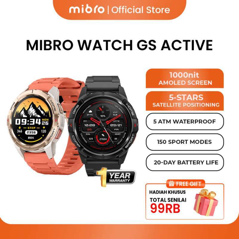 Jual Mibro Official Gs Active Amoled Hd Screen Gps Outdoor Sport Jam ...