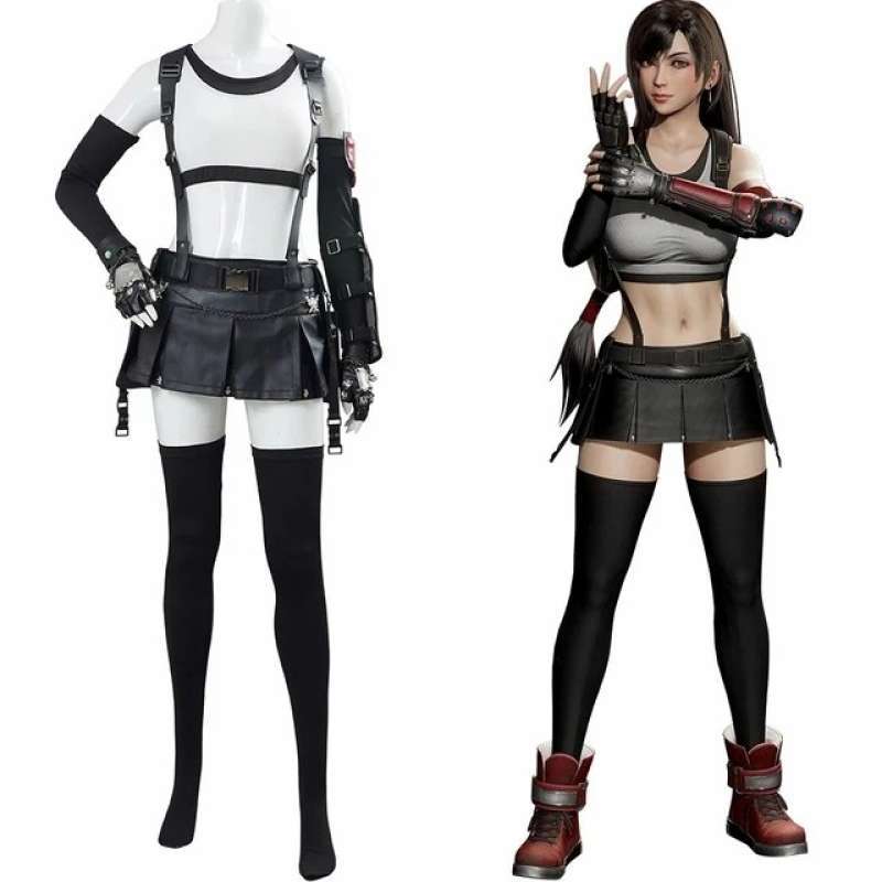 Jual Ready Tifa Lockhart Final Fantasy Vii Costume Cosplay Wig Shoes Di ...
