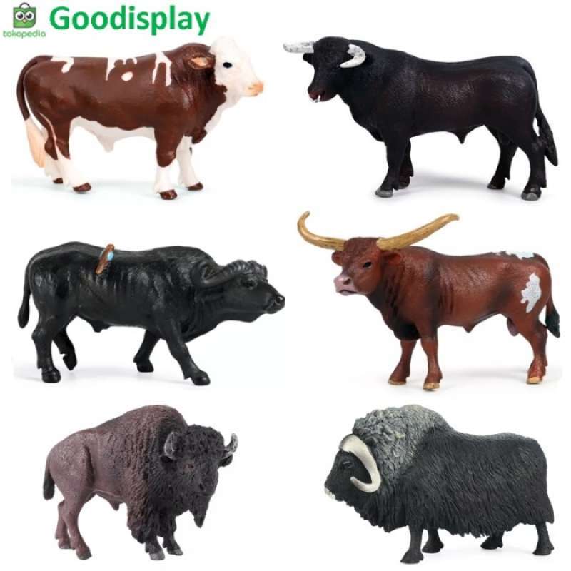Promo Aneka Mainan Miniatur Hewan Wild Farm Animal Sapi Banteng Kerbau ...
