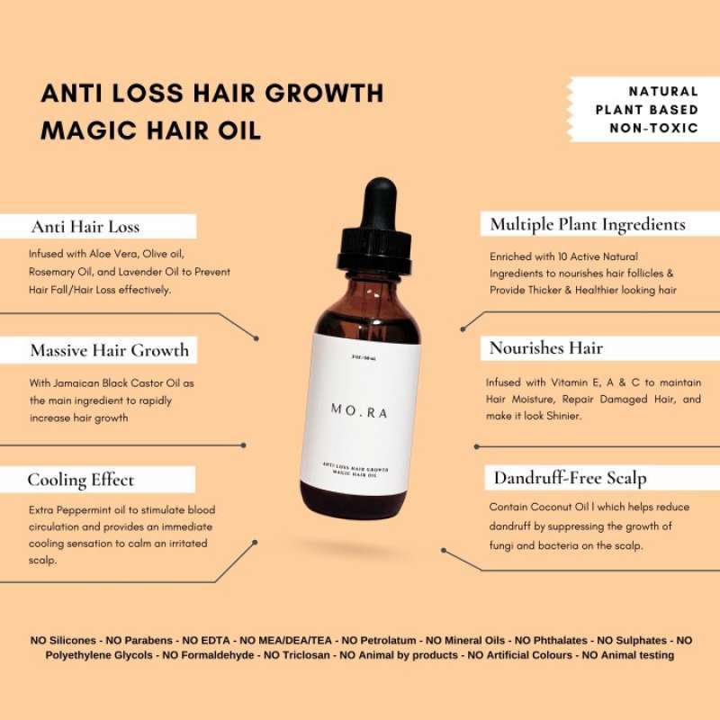 Jual Anti Loss Hair Growth Magic Hair Oil Mora Essentials Di Seller Pro ...