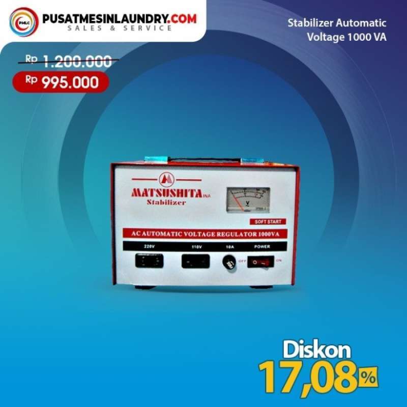 Promo Stabilizer 1000 Va 1 Phase Untuk Mesin Pengering Dan Mesin Cuci ...