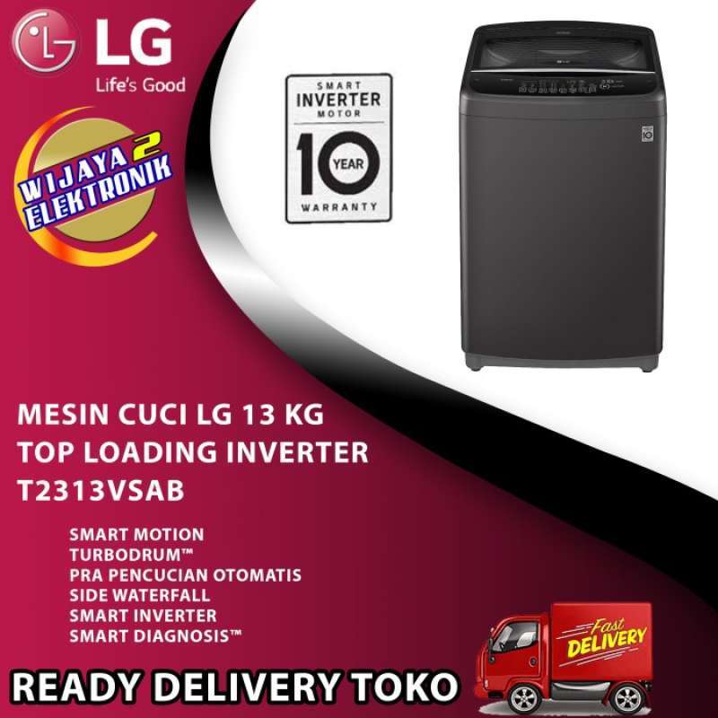 Promo Mesin Cuci 1 Tabung Top Loading 13 Kg Lg T2313vsab / Mesin Cuci Lg Diskon 23% Di Seller ...