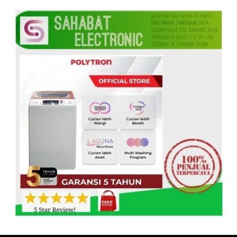 Promo Mesin Cuci Polytron 1 Tabung Zeromatic Laguna Hijab 10 Kg Paw 1028 Diskon 23% Di Seller ...