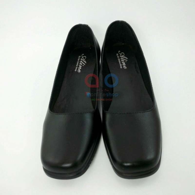 Jual Sepatu Pantofel Wanita Kerja Formal Hak 3 Cm Hitam Polos Aline ...