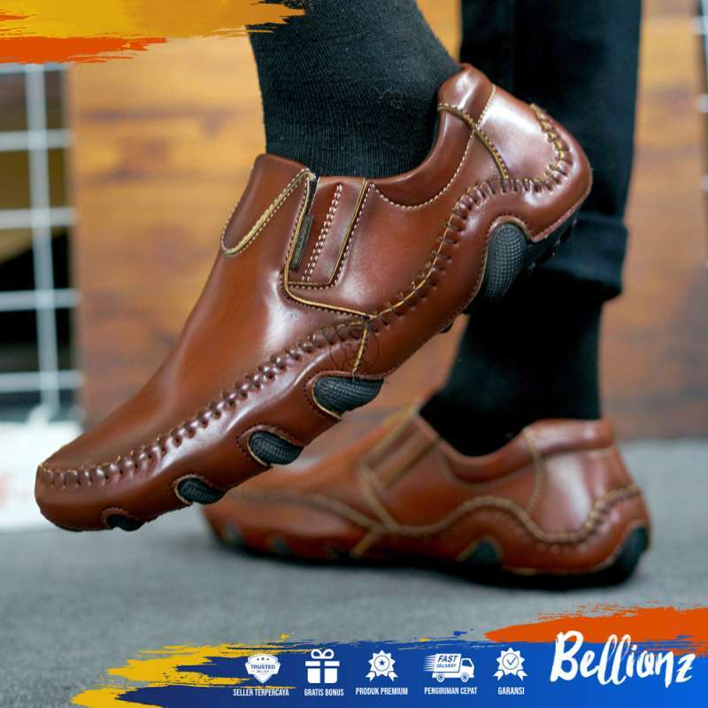 Promo Mvs X Liberio Sepatu Kasual Pria Kulit Pantofel Formal Kantor ...