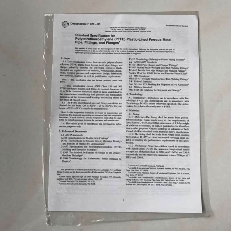 Promo Ori Astm F423-95 Standard Specification For ...