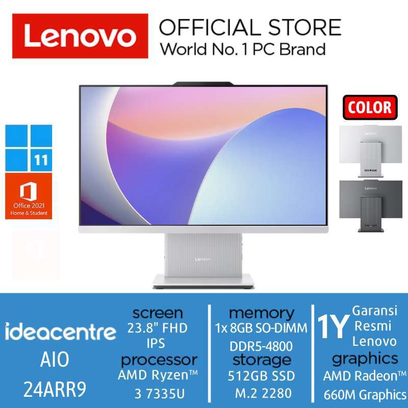 Promo Pc Lenovo Ic Aio 2did 2eid Desktop Pc [r3 7335u/8gb/512gb Ssd/23. ...