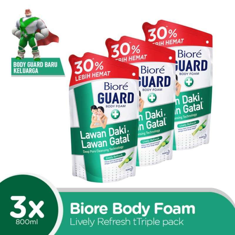 Jual Biore Guard Lively Refresh 800ml Pouch Triplepack - Sabun Mandi Cair Di Seller Pro-id ...