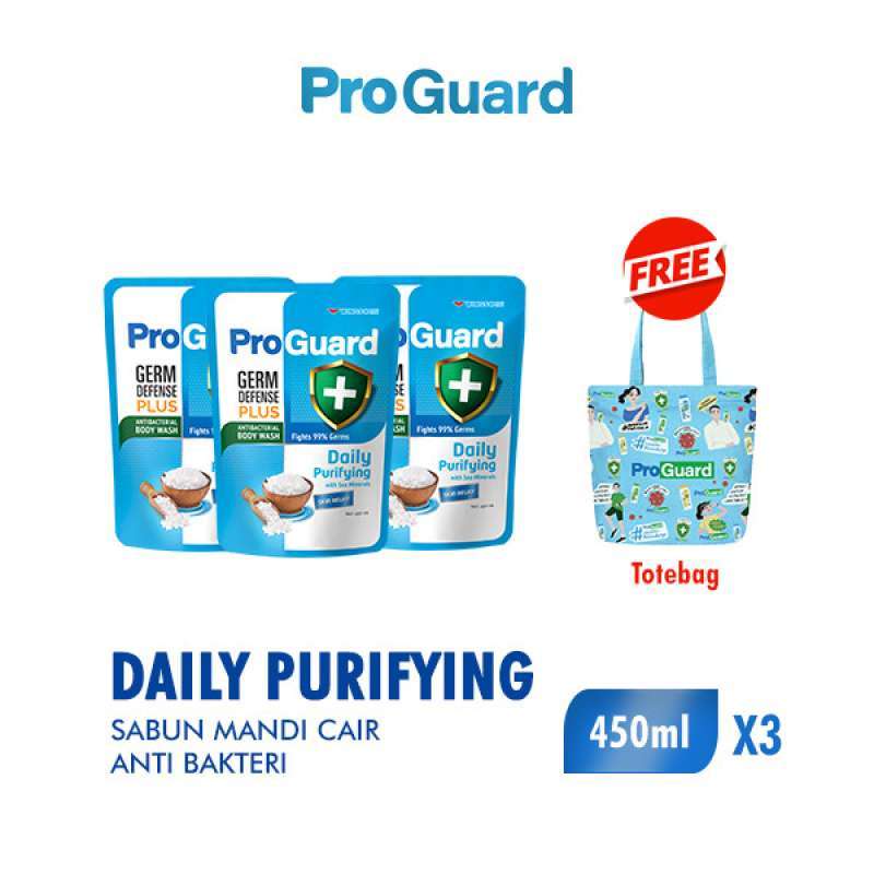 Jual Proguard Sabun Mandi Cair Anti Bakteri Daily Purifying 410 Ml X 3 ...