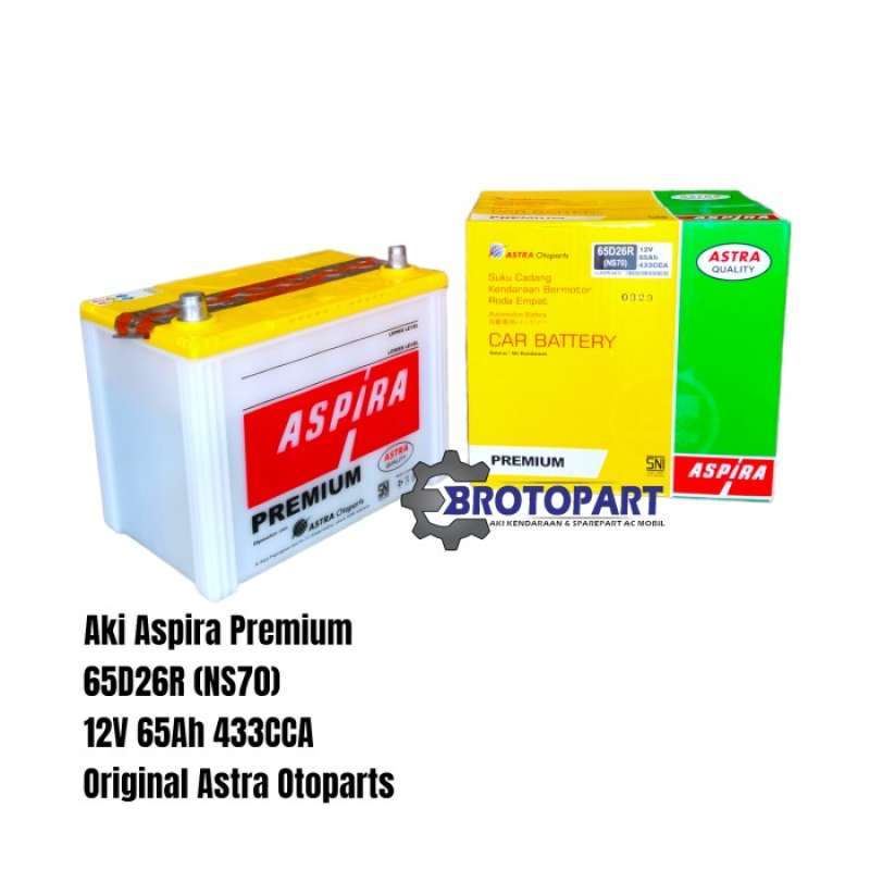 Promo Aki Mobil Aspira Premium Ns70 65d26r 65ah Accu Original Astra ...
