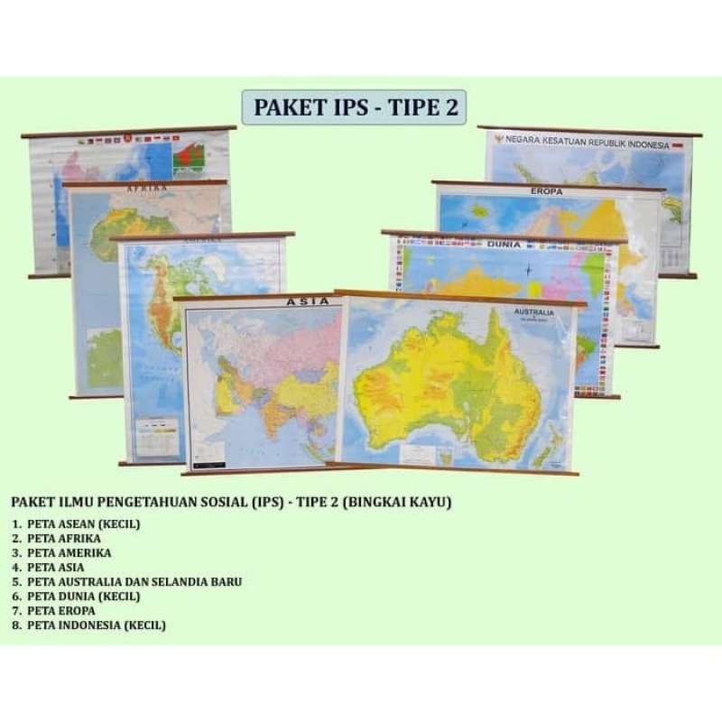 Promo Paket Ips - Tipe 2 (peta Bingkai) Diskon 23% Di Seller Malini ...