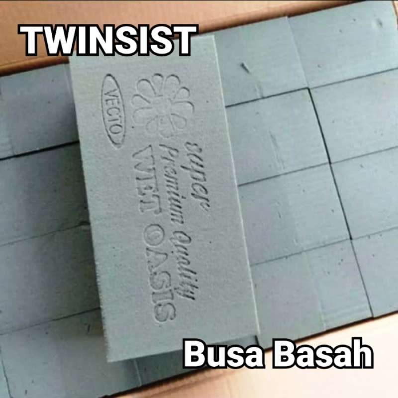 Jual Busa Basah 1 Dus/wet Foam/floral Foam/oasis Basah/bunga Hidup ...