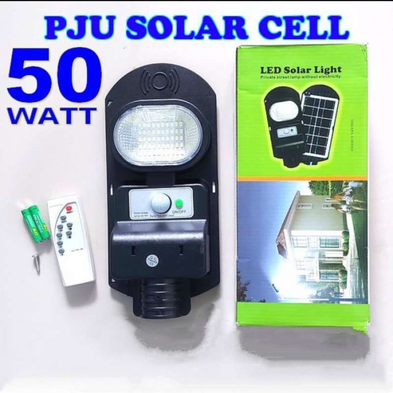 Promo Lampu Jalan 50w Solar Cell Lampu Pju 50 Watt Solar Panel Tenaga Diskon 23% Di Seller ...