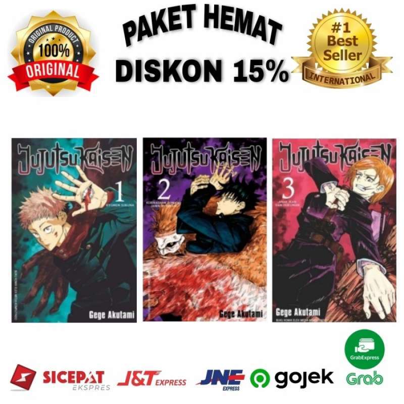 Promo Paket Hemat Komik Jujutsu Kaisen Vol 1,2,3 - Gege Akutami () Diskon 23% Di Seller Malini ...