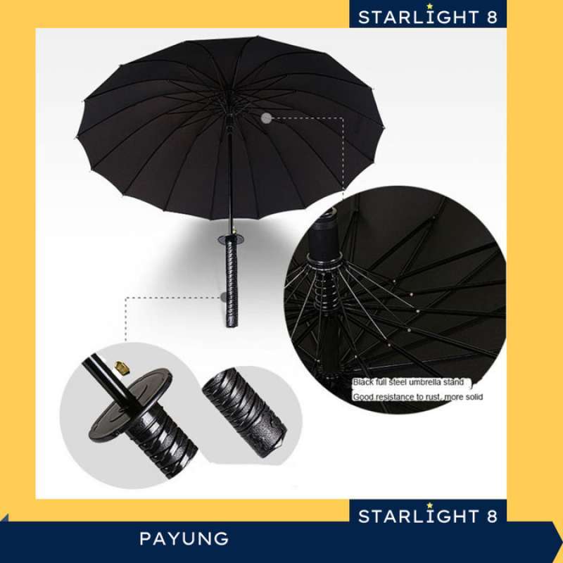 Promo Payung Hitam Unik Langka Bentuk Katana Samurai Jepang Kenshin ...