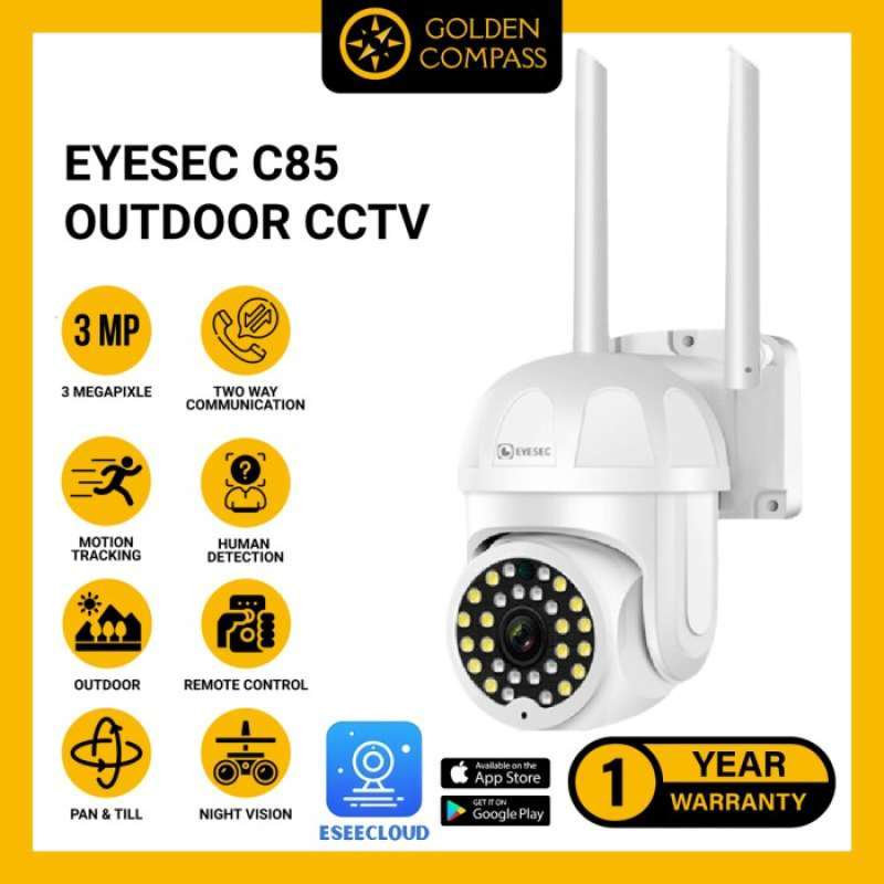 Promo Eyesec C85 Cctv Ipcam Outdoor Ptz 1080p Ip66 3mp Wifi Golden ...