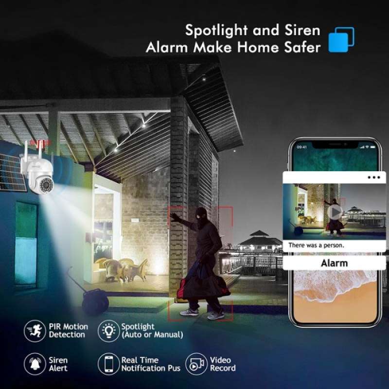 Promo Eyesec C85 Cctv Ipcam Outdoor Ptz 1080p Ip66 3mp Wifi Golden ...