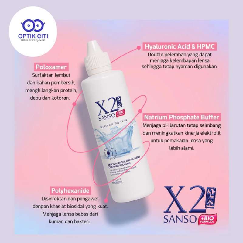 Jual Cairan Softlens X2 Sanso Bio Mps Original Moist All Day Di Seller ...