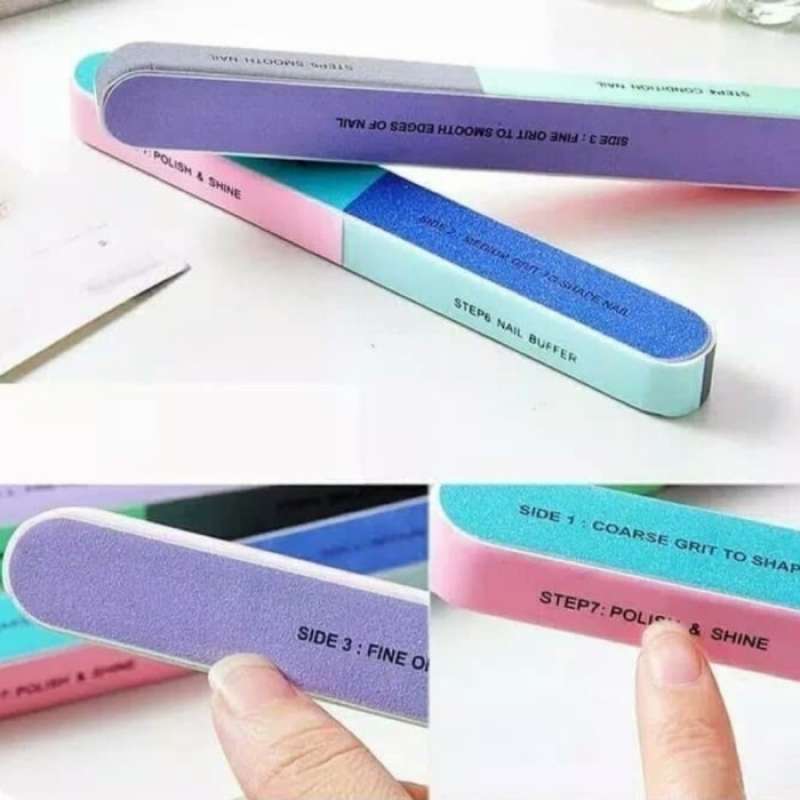 Jual Alat Kikir Kuku Manicure Pedicure Pengikir Nail Buffer Tool 7 Step ...