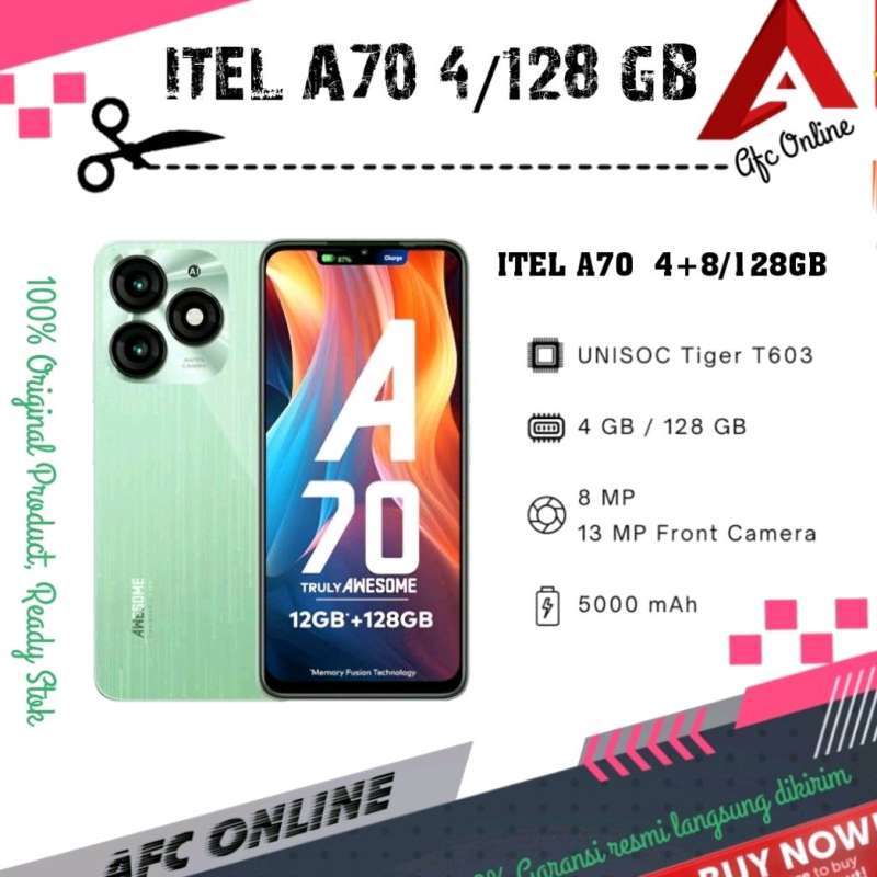 Jual New Itel A70 4/128gb Resmi No Repack Di Seller Afc Online - Kuwu, Kab. Grobogan | Blibli