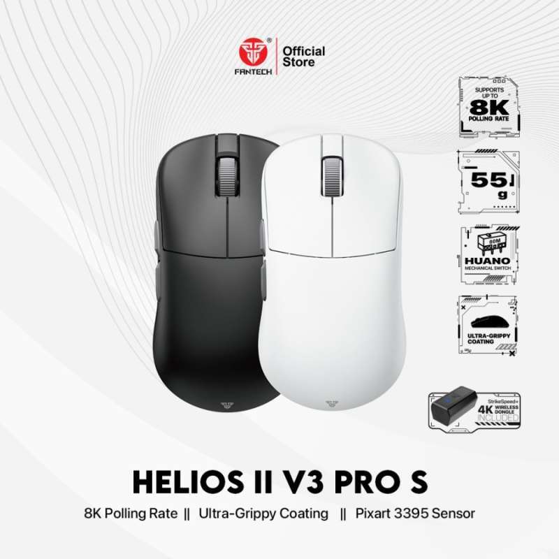 Jual Fantech Mouse Gaming Wireless Fantech Helios Ii Pro S (black, White) - White Di Seller ...