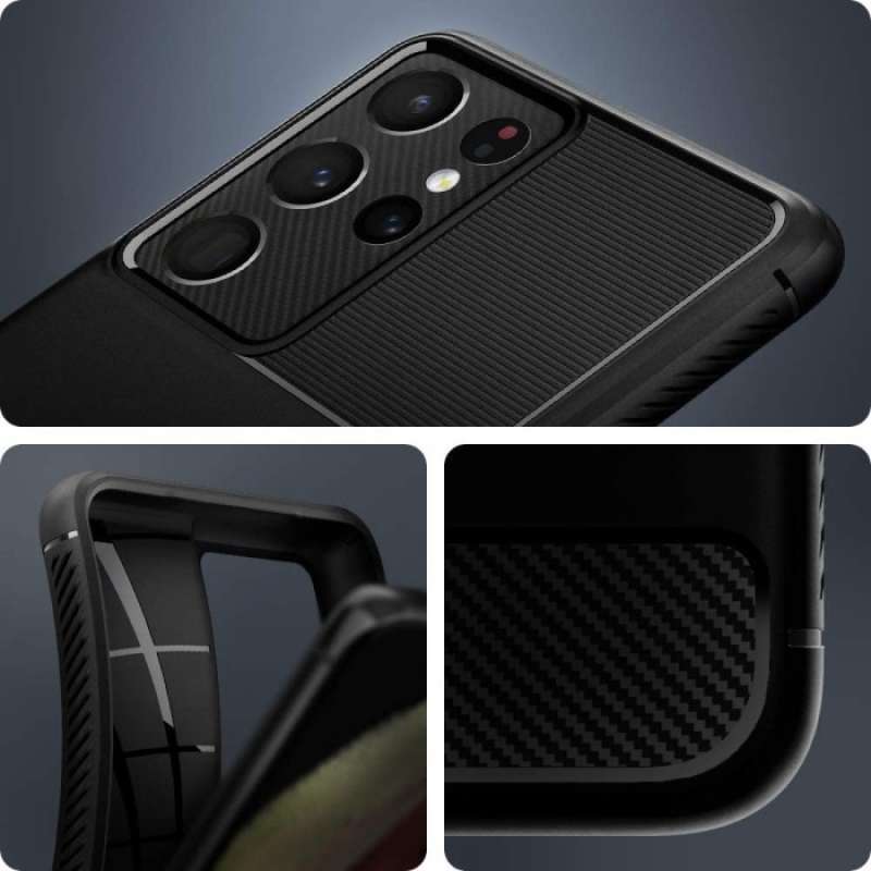 Promo Case Samsung Galaxy S21 Ultra Plus Rugged Armor Carbon Casing - S21 Ultra, Black Diskon 23 ...