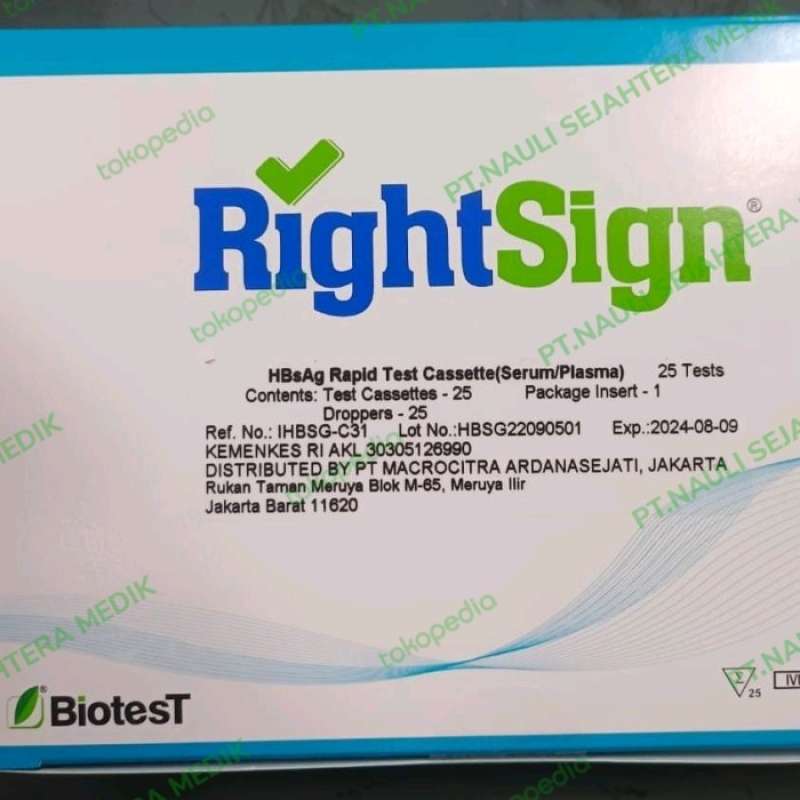 Promo Rapid Tes Hbsag | Hbsag | Rightsign | Original Diskon 33% Di ...