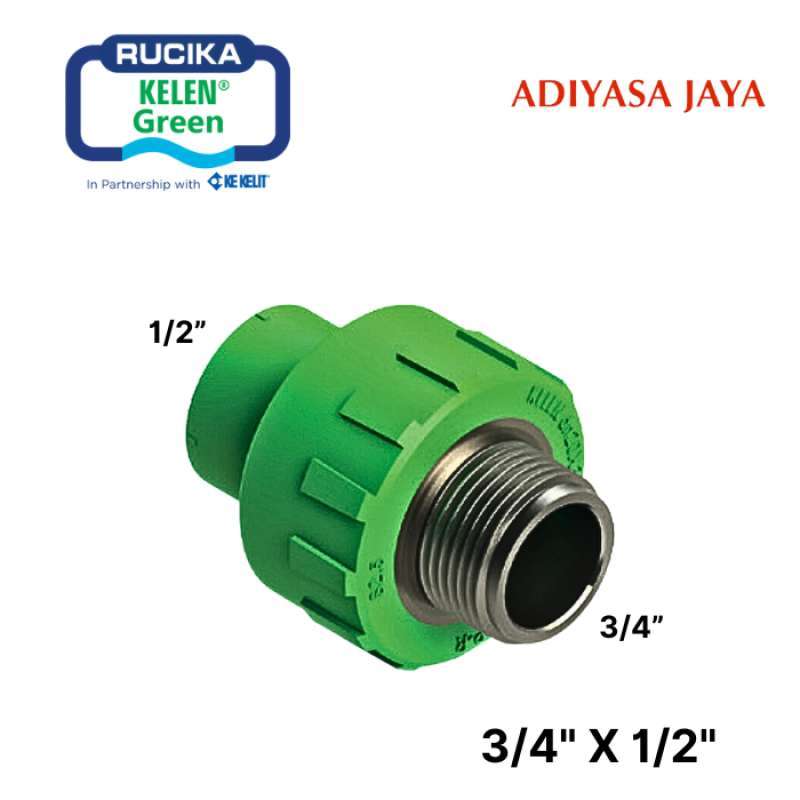 Jual Male Thread Joint 3/4 X 1/2 (rucika Kelen Green) / Sdl Ppr Di ...