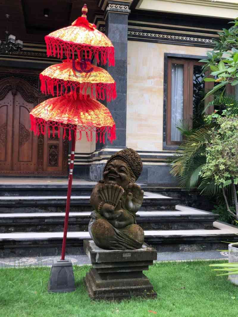 Jual Payung Dekorasi Tingkat / Susun 3 Kain Satin Prada Khas Bali B ...