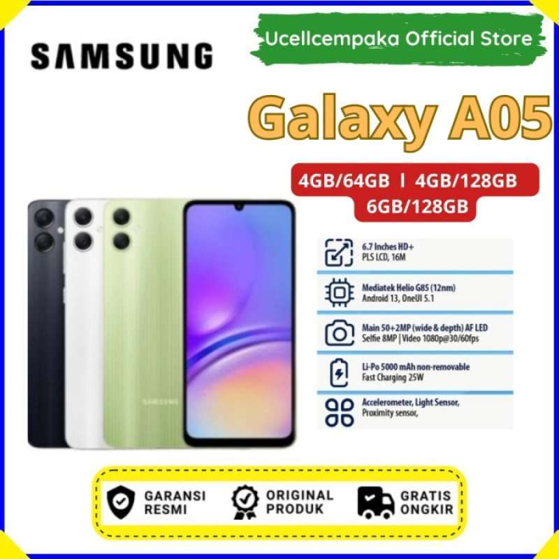 Promo Samsung Galaxy A05 6/128gb - Garansi Resmi Diskon 33% Di Seller ...
