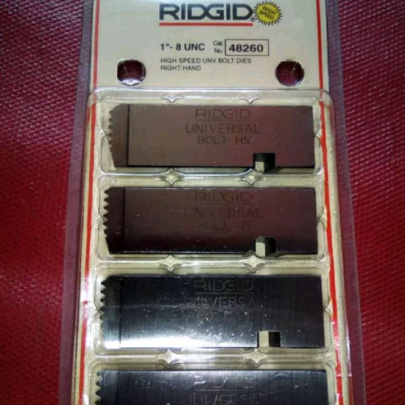 Promo Mata Senai Ridgid Baut Set Ridgid 48260 Ukuran 1 - 8 Unc Diskon ...