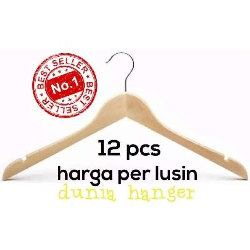 Jual Hanger Kayu Dewasa Warna Natural | Lusinan 12 Pcs Di Seller Winter ...