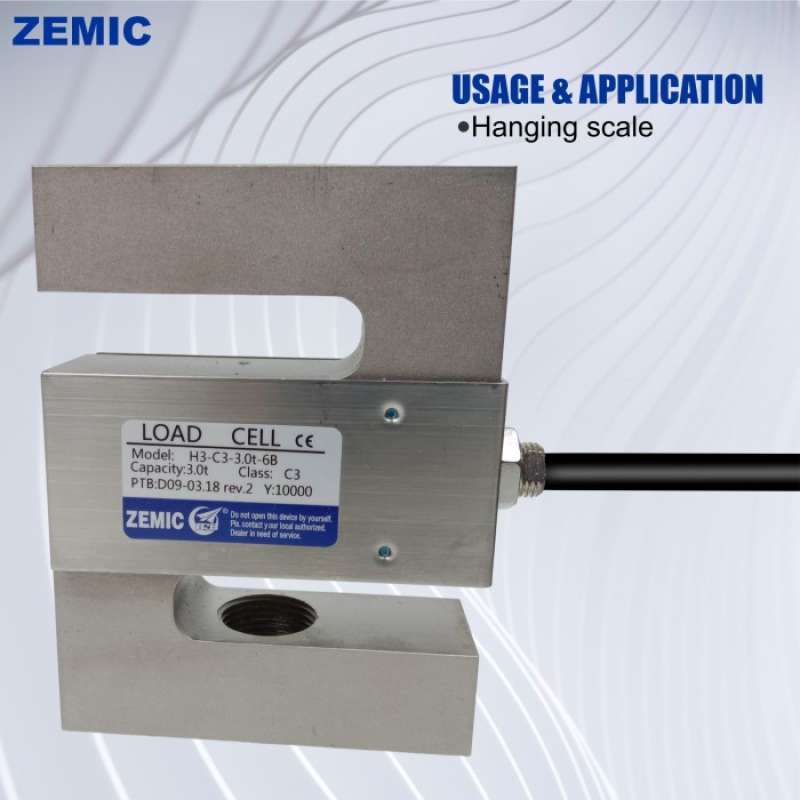 Promo Load Cell Timbangan 3ton Loadcell S Type Zemic H3 3 Ton Diskon 23 ...