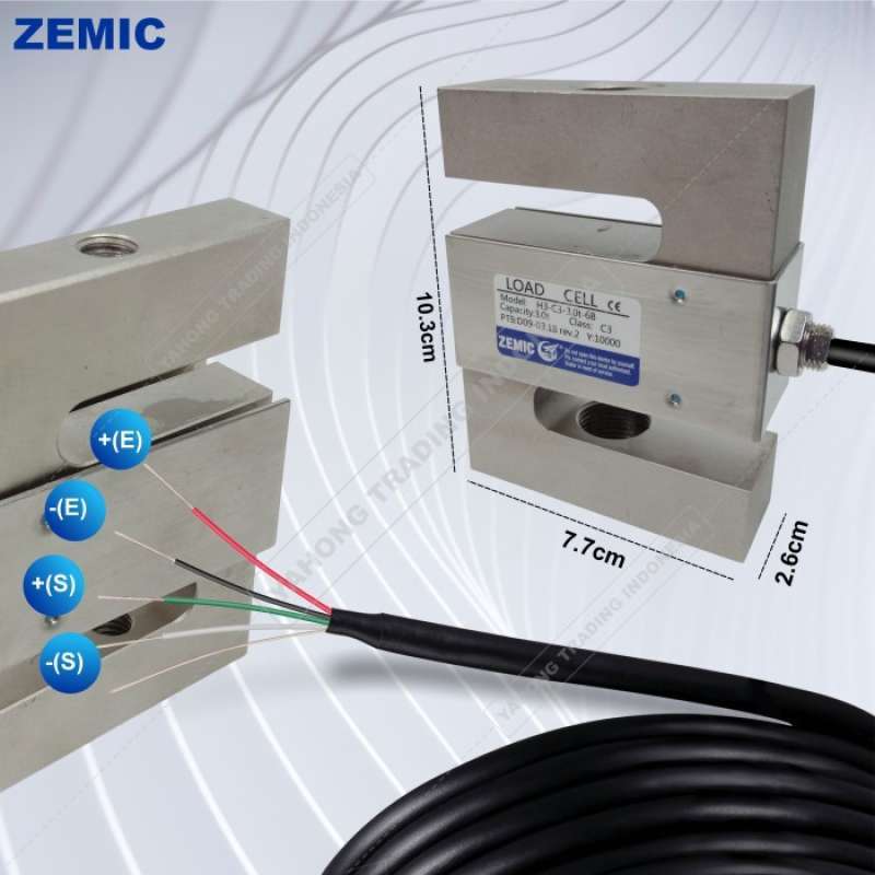 Promo Load Cell Timbangan 3ton Loadcell S Type Zemic H3 3 Ton Diskon 23 ...