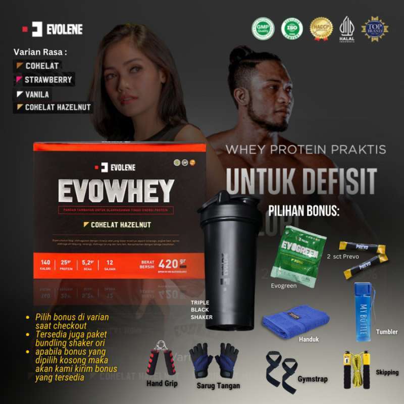 Promo Evolene Whey Susu Protein Evowhey Suplemen Fitnes 12 Sachet Bpom ...