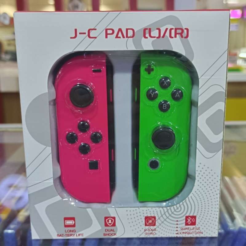 Promo Promo- Nintendo Switch Joy Con Joycon Wireless Controller R/l - Green Pink Diskon 50% Di ...