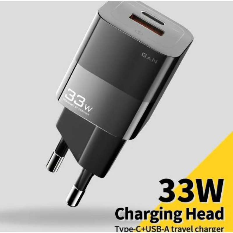 Jual Essager Kepala Adaptor Dual Output Usb A + Usb C Fast Charging 33w ...
